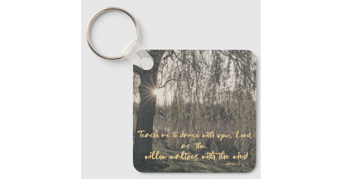 Prayer Quote with Willow Tree Christian Keychain | Zazzle