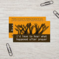 Prayer Testimony.Ministry.Praise Report Handout Business Card | Zazzle
