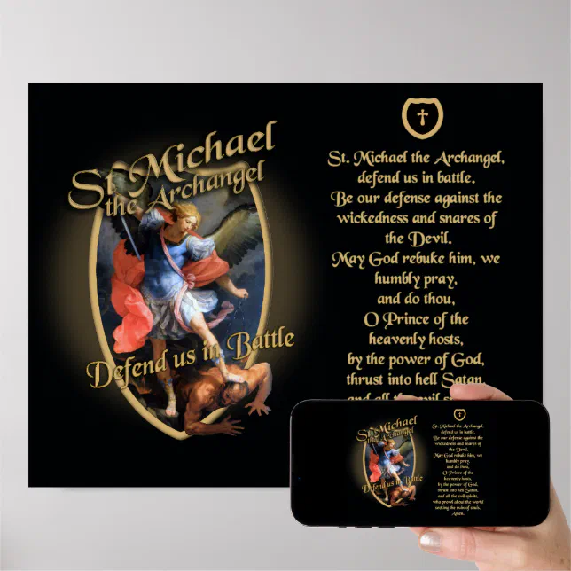 PRAYER TO SAINT MICHAEL THE ARCHANGEL POSTER | Zazzle