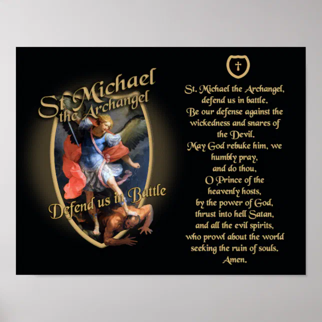 PRAYER TO SAINT MICHAEL THE ARCHANGEL POSTER | Zazzle