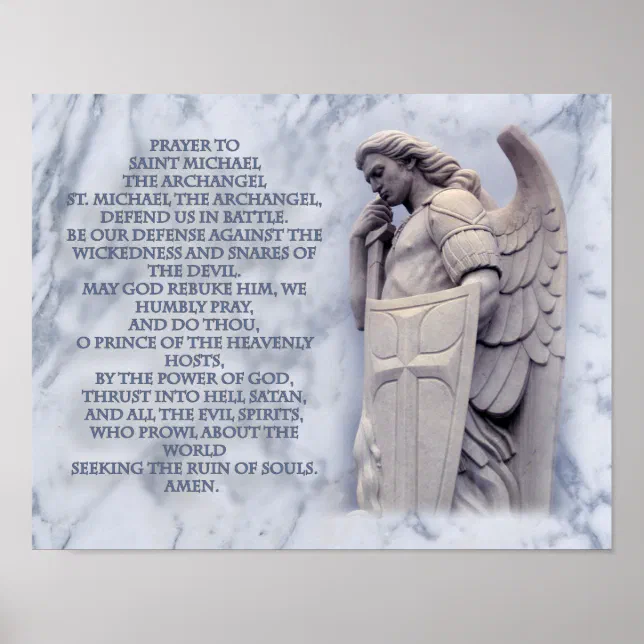 PRAYER TO SAINT MICHAEL THE ARCHANGEL POSTER | Zazzle