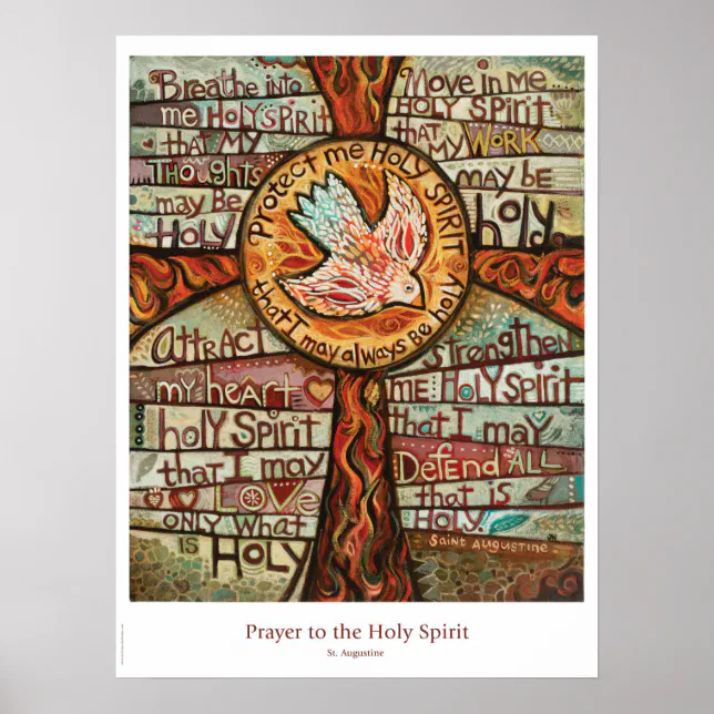 Prayer to the Holy Spirit classroom poster | Zazzle
