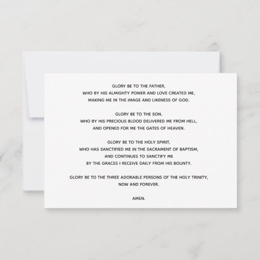 Prayer to the Holy Trinity Prayer Card | Zazzle