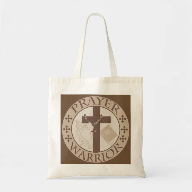 PRAYER WARRIOR CHRISTIAN SHIELD TOTE BAG | Zazzle