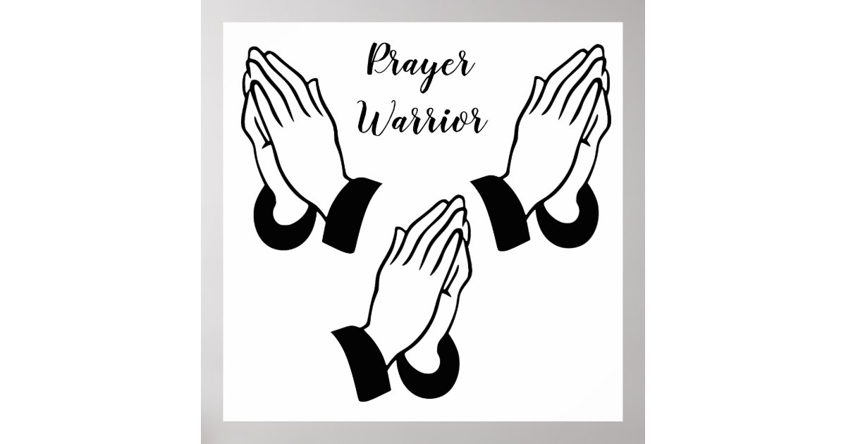Prayer Warrior Praying Thunder_Cove Poster | Zazzle