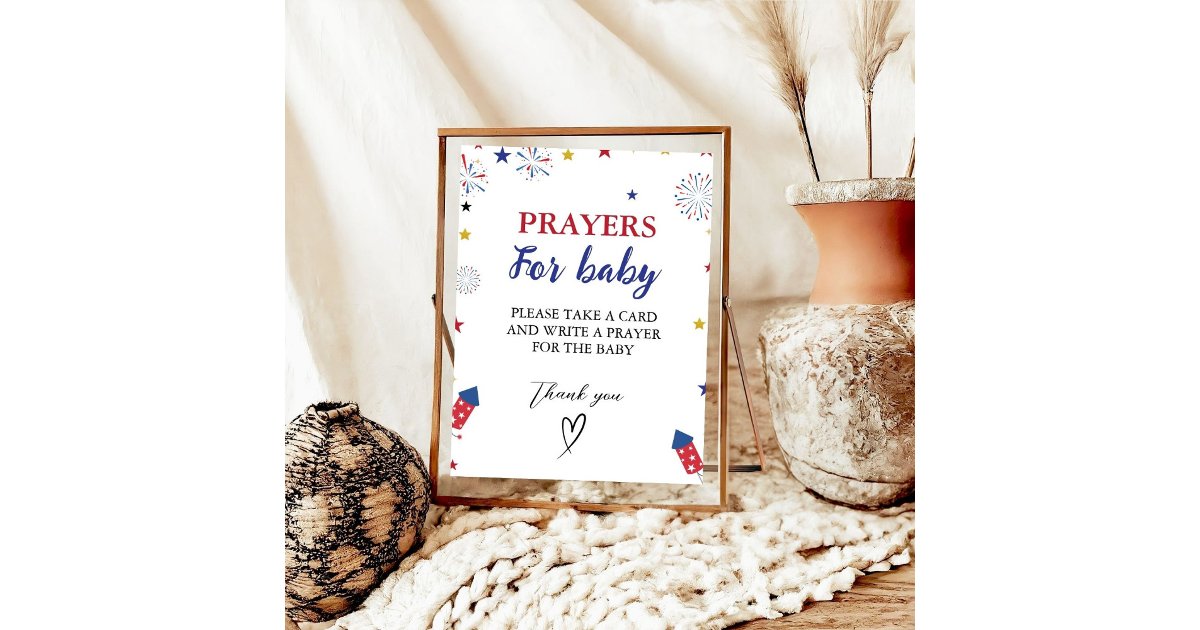 Prayers for Baby Well Wishes for Baby shower Poster | Zazzle