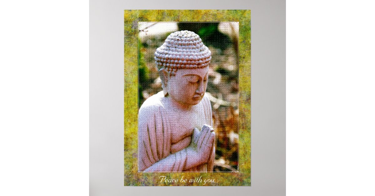 Praying Buddha Calming Art Poster | Zazzle