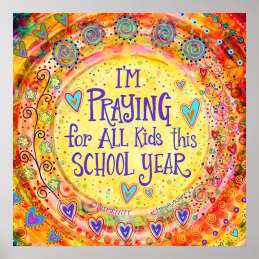 Praying for Students Inspirivity Classroom Student Poster | Zazzle