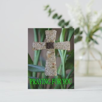 praying for you cross postcard | Zazzle
