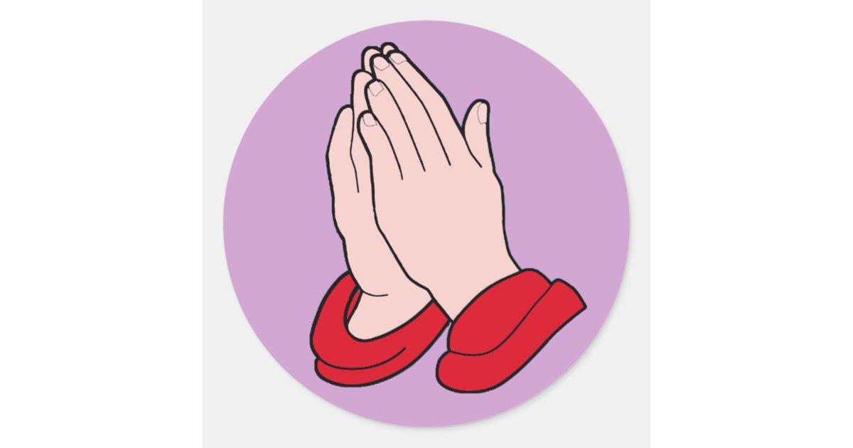 PRAYING HANDS CLASSIC ROUND STICKER | Zazzle