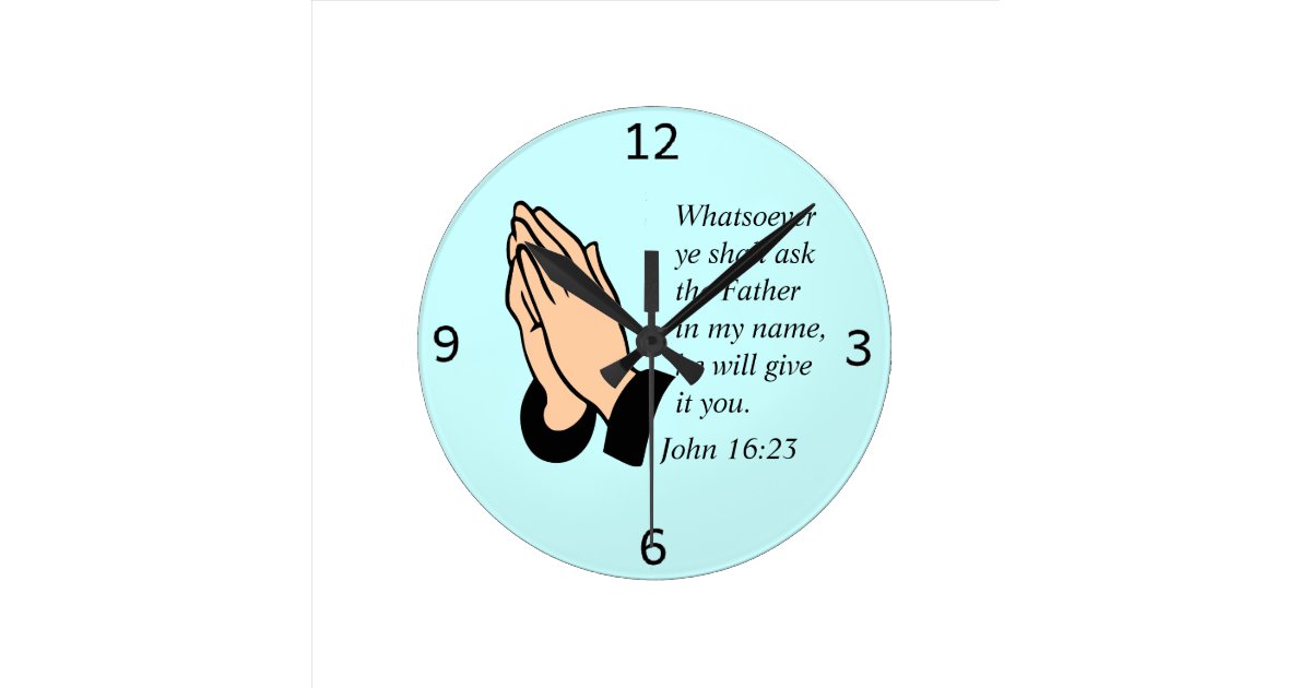 Praying Hands Clock | Zazzle.com