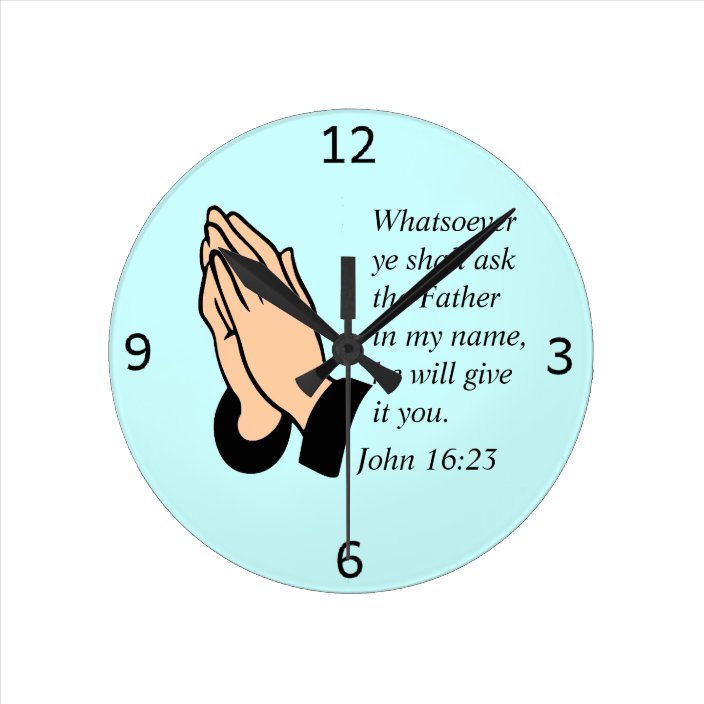Praying Hands Clock | Zazzle.com