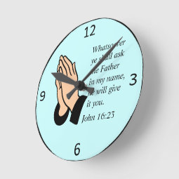 Praying Hands Clock | Zazzle