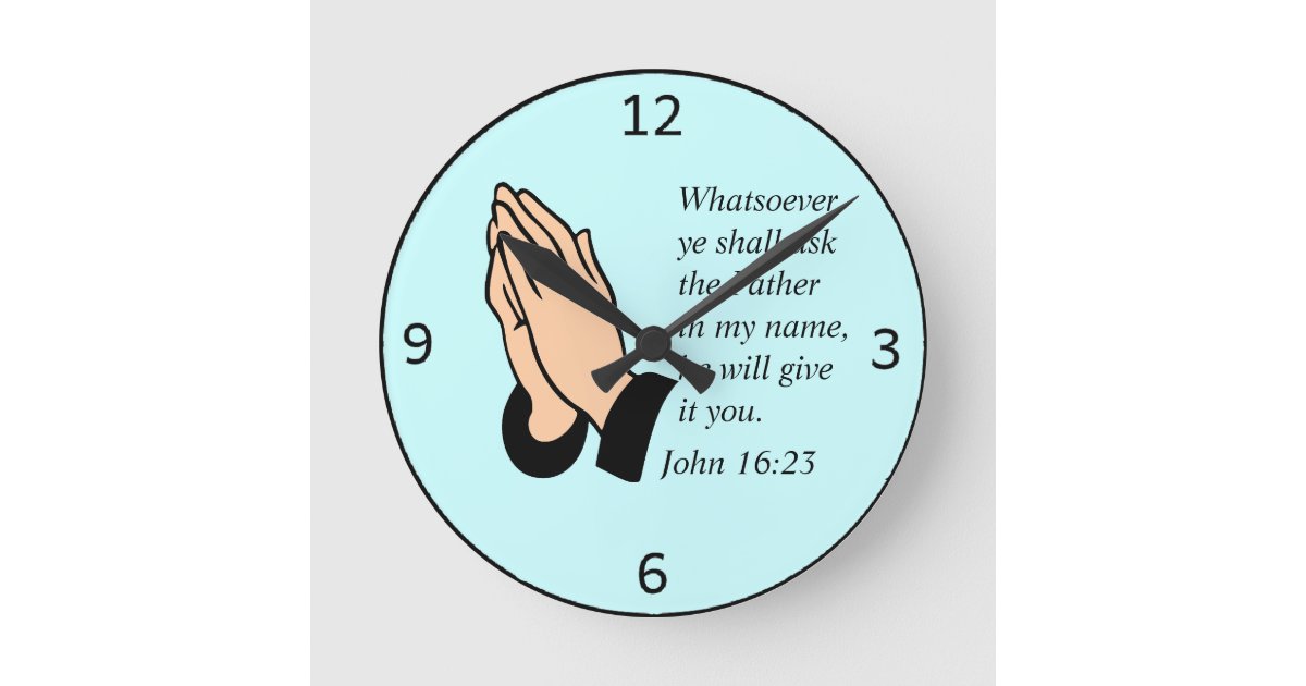 Praying Hands Clock | Zazzle