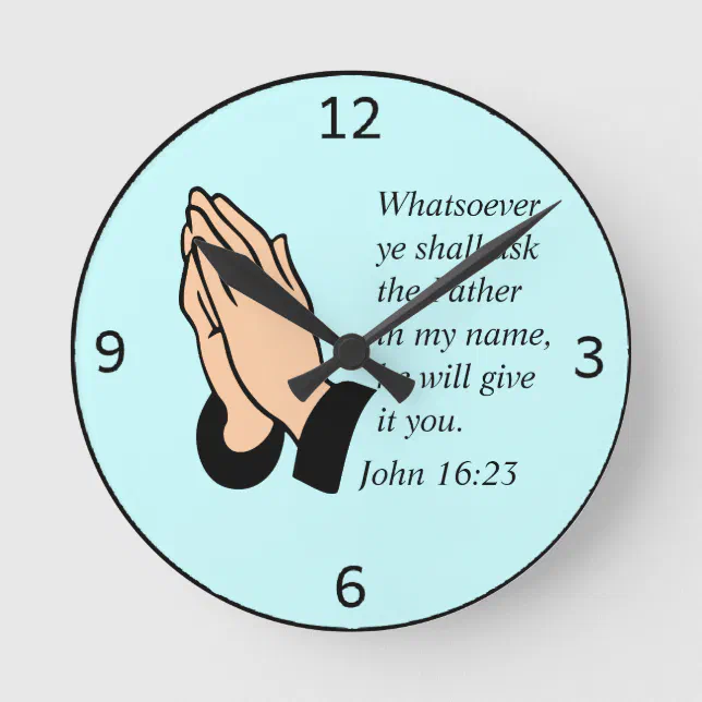 Praying Hands Clock | Zazzle