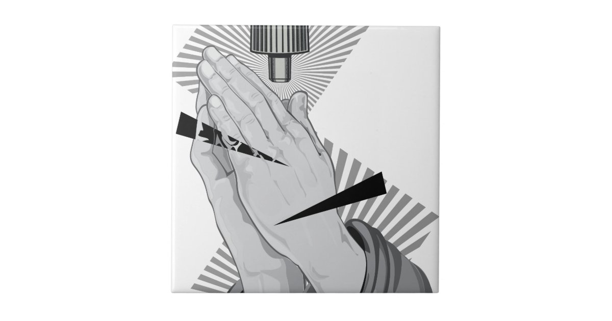 Praying Hands Graffiti Tile | Zazzle