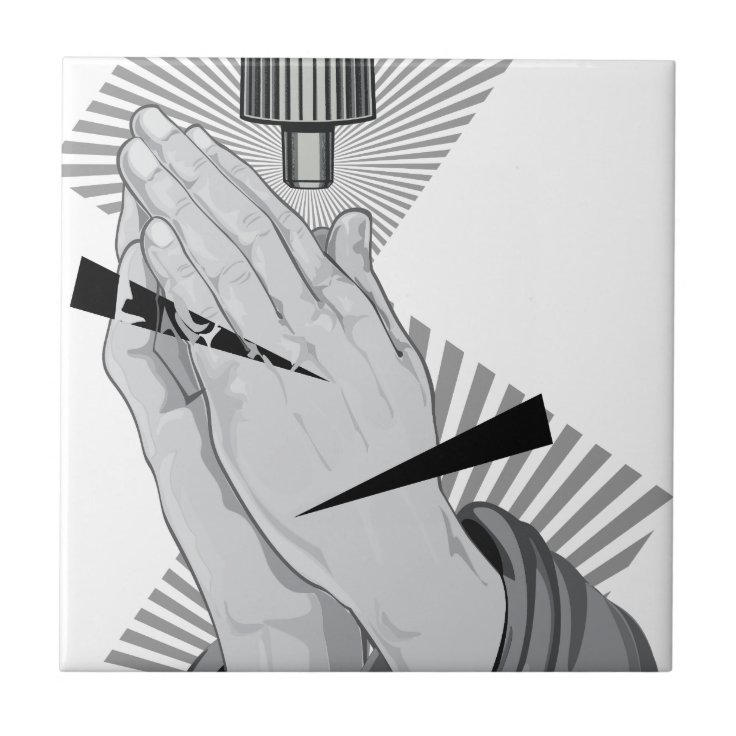 Praying Hands Graffiti Tile | Zazzle
