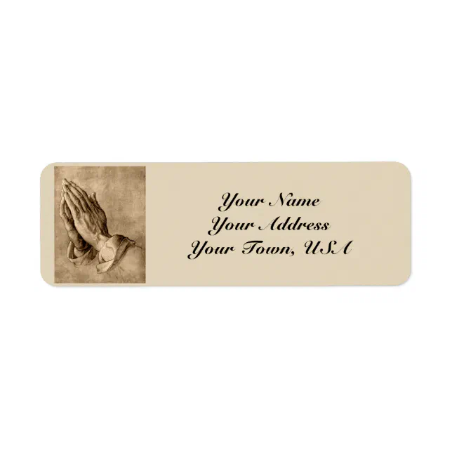 Praying Hands Return Address Labels | Zazzle