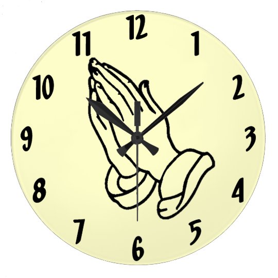 Praying Hands Wall Clock | Zazzle.com