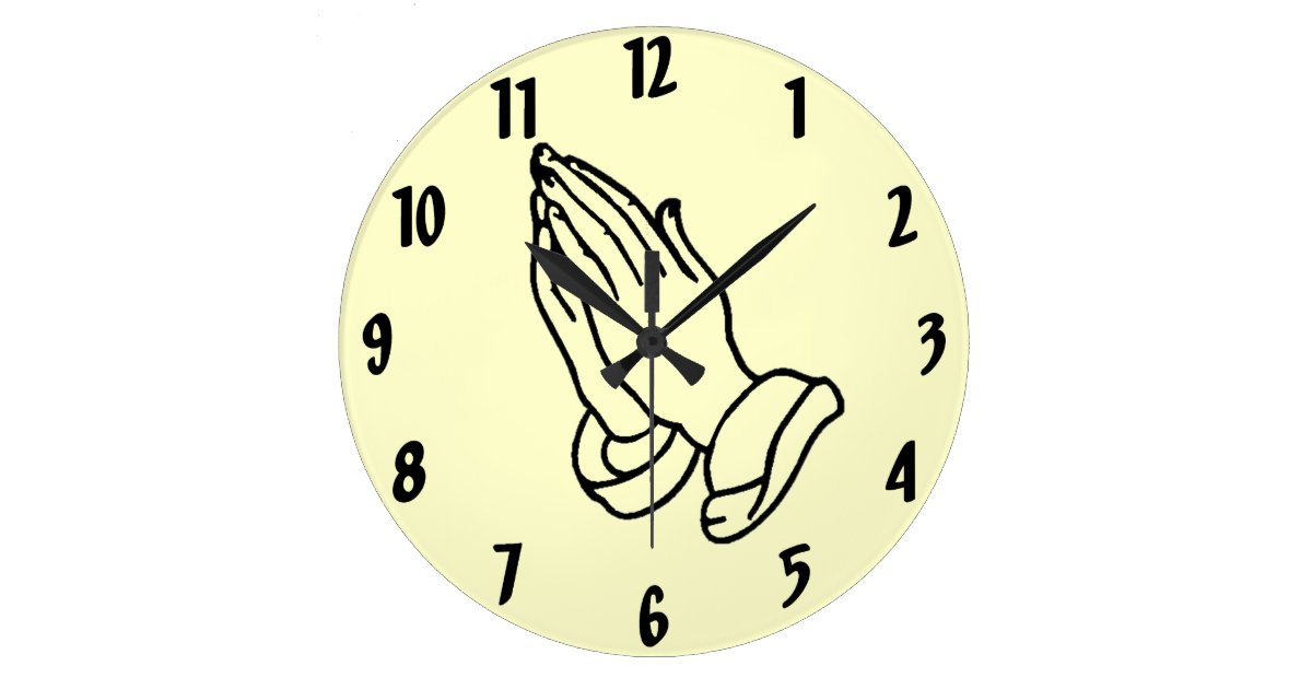 Praying Hands Wall Clock | Zazzle.com