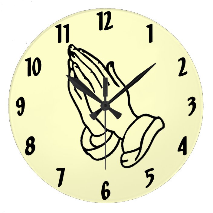 Praying Hands Wall Clock | Zazzle.com