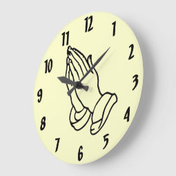 Praying Hands Wall Clock | Zazzle