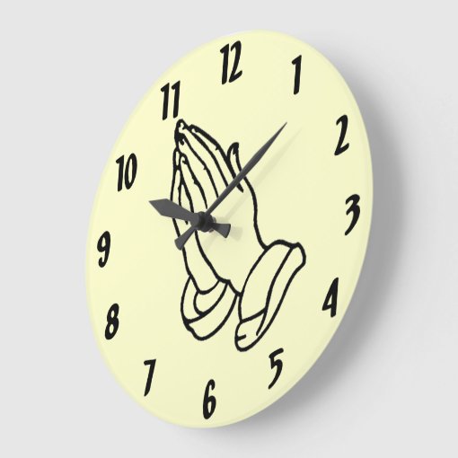 Praying Hands Wall Clock | Zazzle