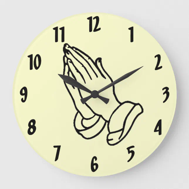Praying Hands Wall Clock | Zazzle