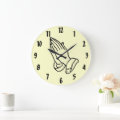 Praying Hands Wall Clock | Zazzle