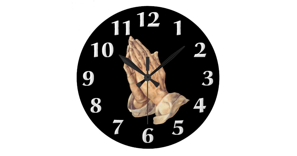 Praying Hands Wall Clock | Zazzle.com
