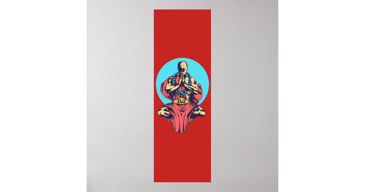 Praying Monk Poster | Zazzle
