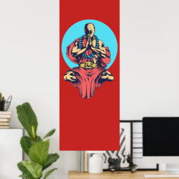 Praying Monk Poster | Zazzle