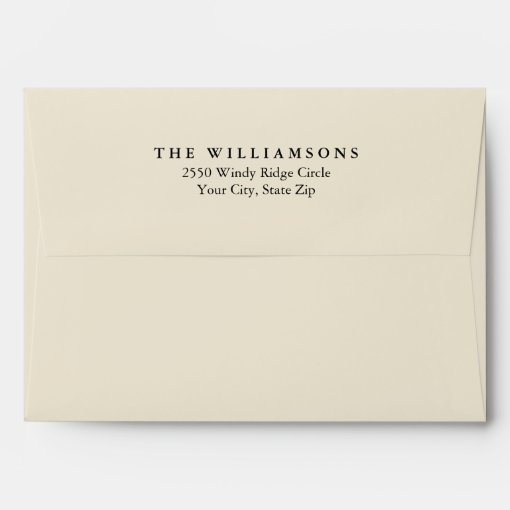 Pre-addressed Christmas Candy Cane Stripe Lined Envelope | Zazzle