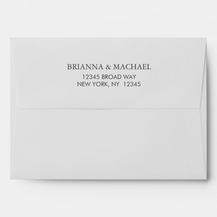 Pre-Addressed Simple Light Gray Envelope | Zazzle.com