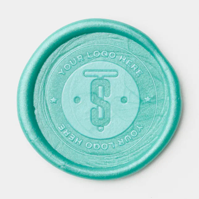 Pre Made Peel Stick Custom Business Logo Wax Seal Sticker | Zazzle
