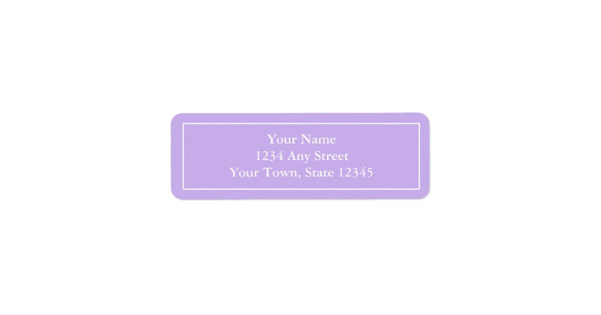Pre-printed Purple Return Address Label Stickers | Zazzle
