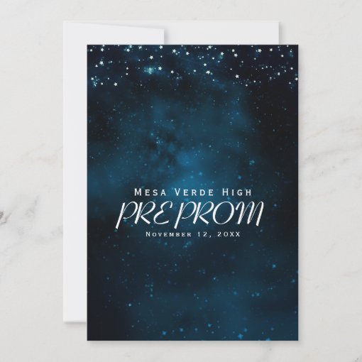 Pre Prom Party Enchanted Starry Night Sky Invitation | Zazzle