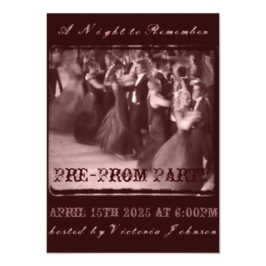 Pre-Prom Party Invitation | School Dance Pre-party | Zazzle.com