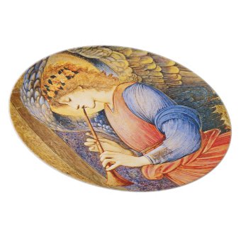 Pre-Raphaelite Angel Decorative Christmas Plate | Zazzle
