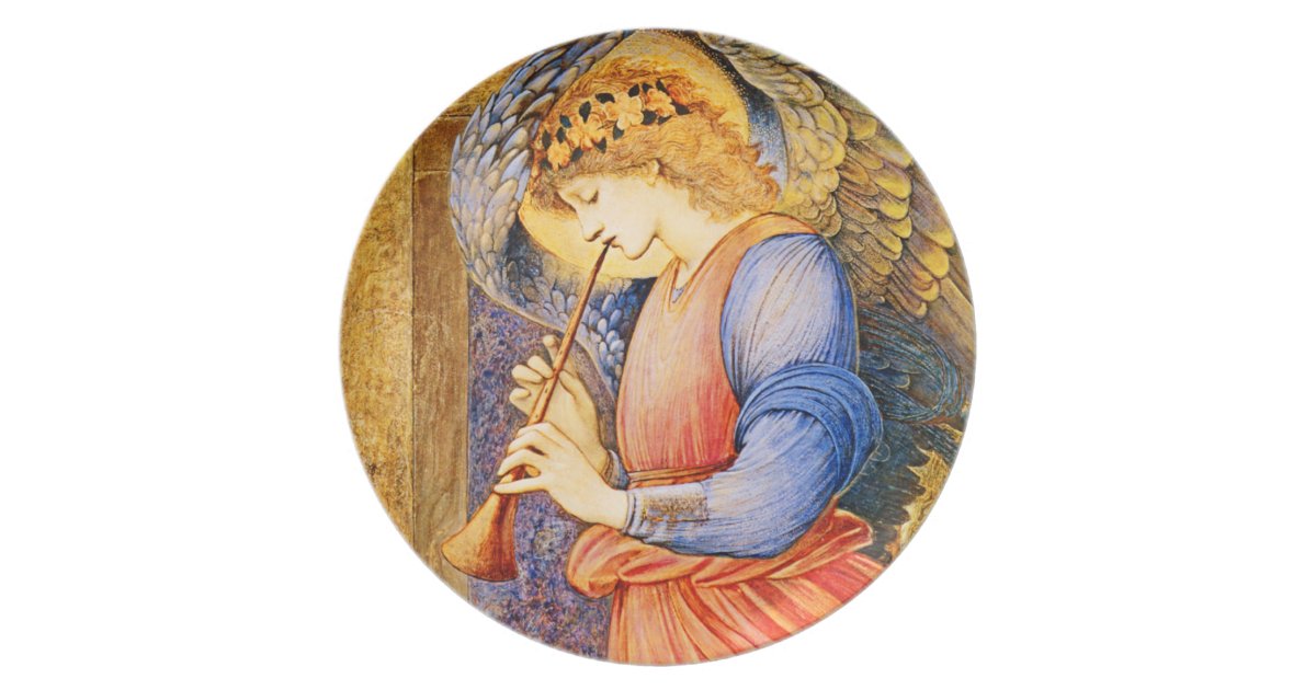 Pre-Raphaelite Angel Decorative Christmas Plate | Zazzle