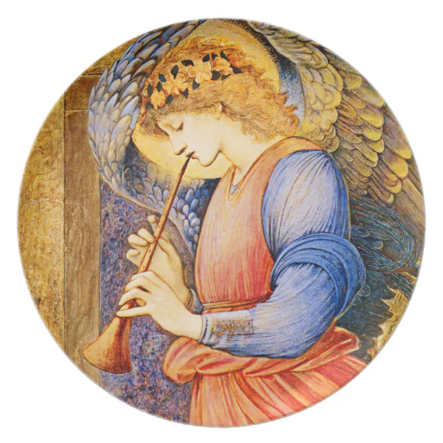 Pre-Raphaelite Angel Decorative Christmas Plate | Zazzle