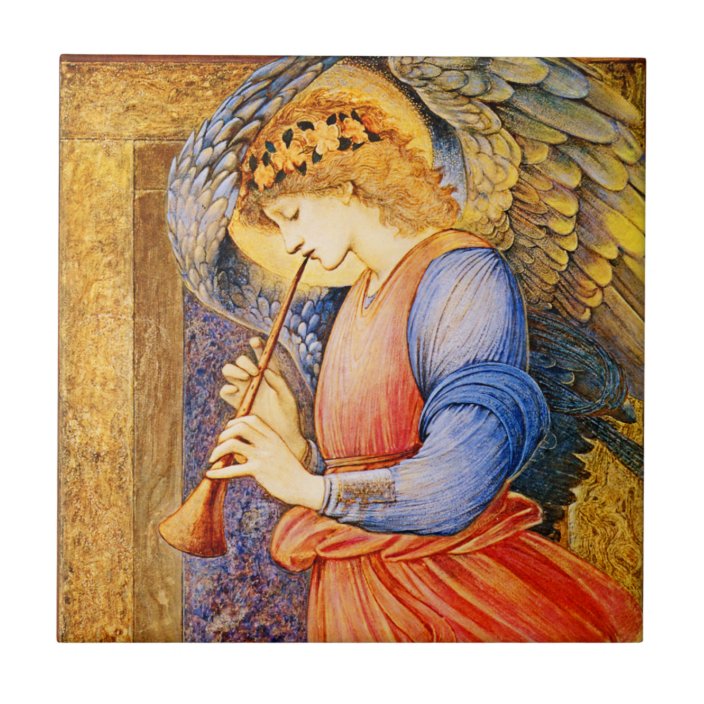 Pre-Raphaelite Christmas Angel Ceramic Tile | Zazzle.com