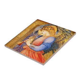 Pre-Raphaelite Christmas Angel Ceramic Tile | Zazzle