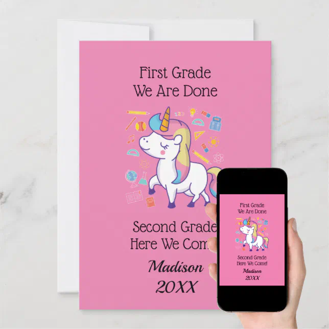Pre School Kindergarten Elementary School Move Up Invitation | Zazzle