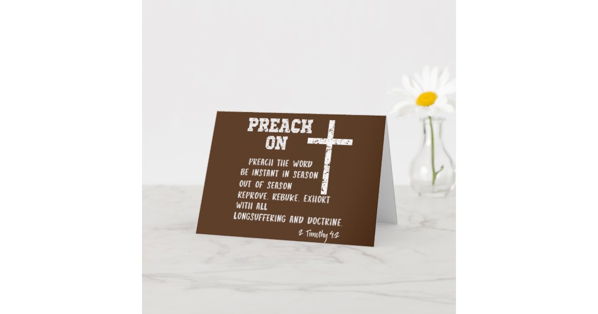 Preach On Pastor Appreciation Card | Zazzle