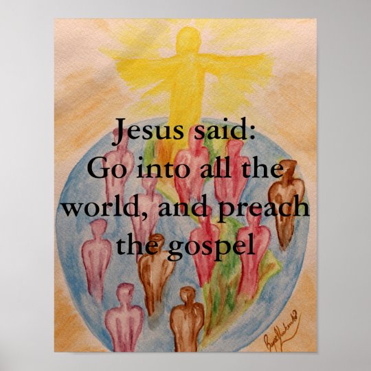 Preach The Gospel Poster | Zazzle.com