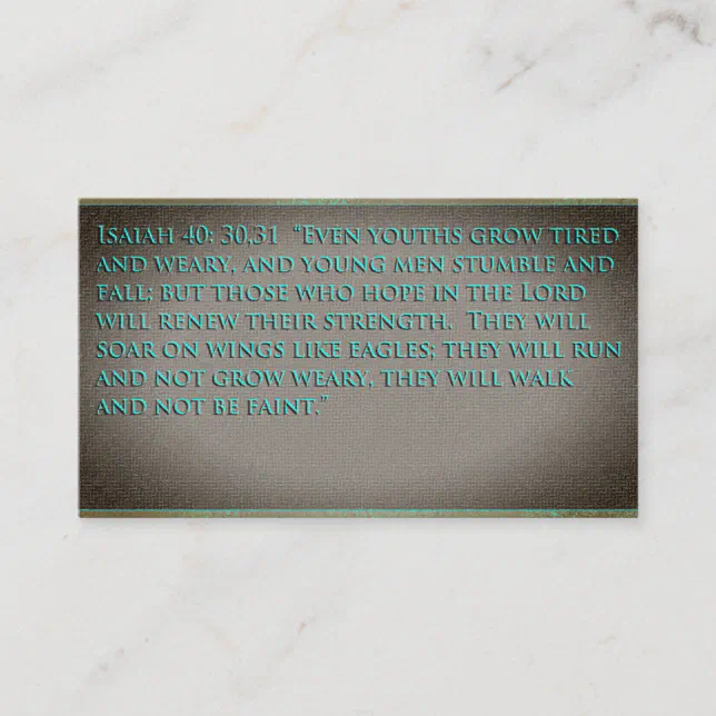 Preacher Bible Verse Quote Rev Business Cards | Zazzle