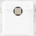 Preamble to The Constitution of the United States Classic Round Sticker ...