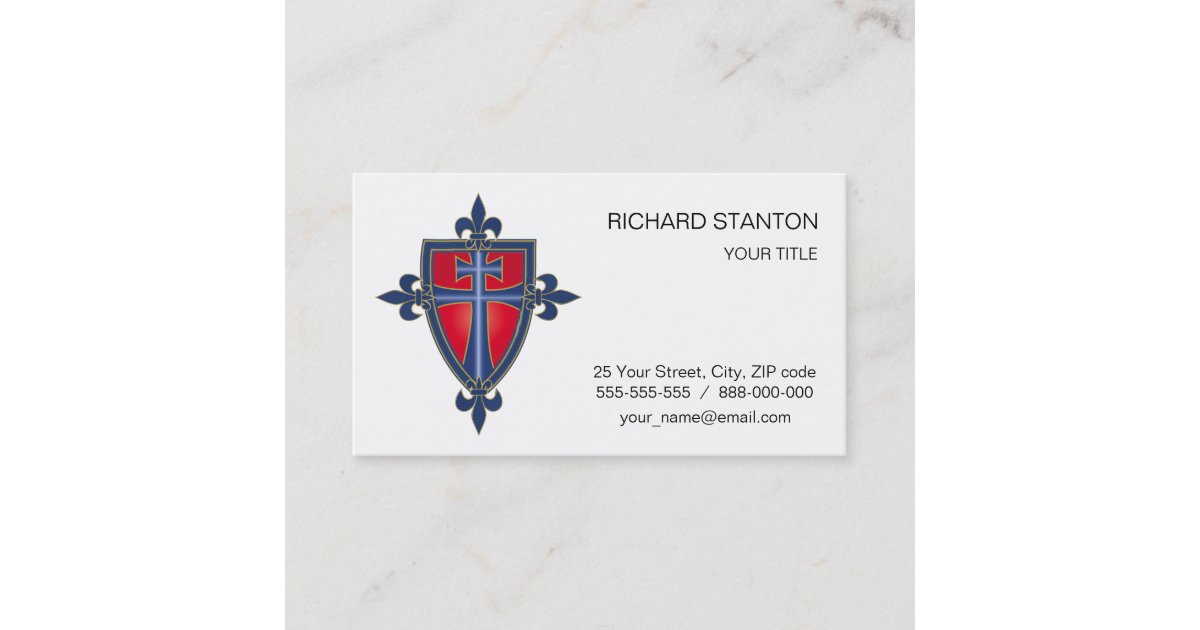 Preceptor cross business card | Zazzle