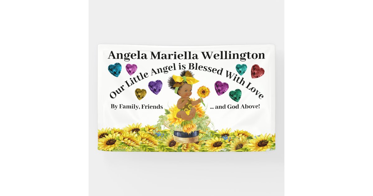 Precious Baby Sunflower Theme Banner | Zazzle